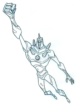 Ben 10 Alien Force Chromastone Coloring Pages