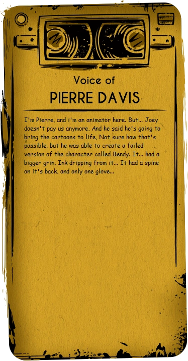 Pierre Davis | Bendy and the Ink Machine OC Wiki | Fandom