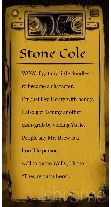 Stone Cole | Bendy and the Ink Machine OC Wiki | Fandom