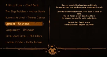 Lament | Bendy Wiki | Fandom