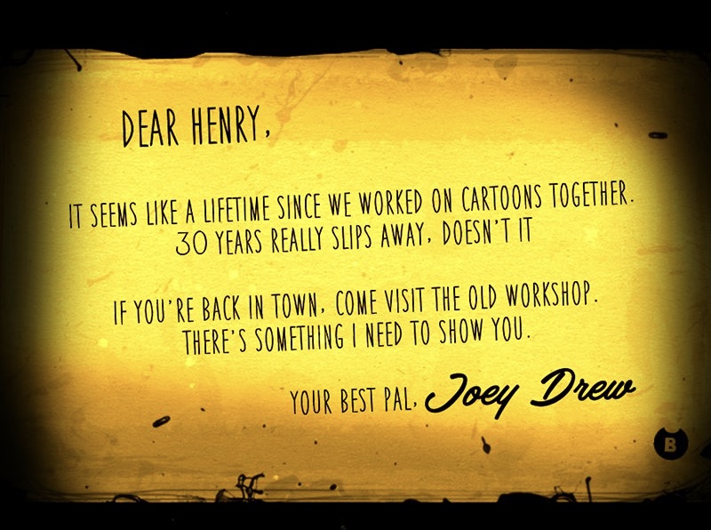 Joey's Note | Bendy Wiki | Fandom