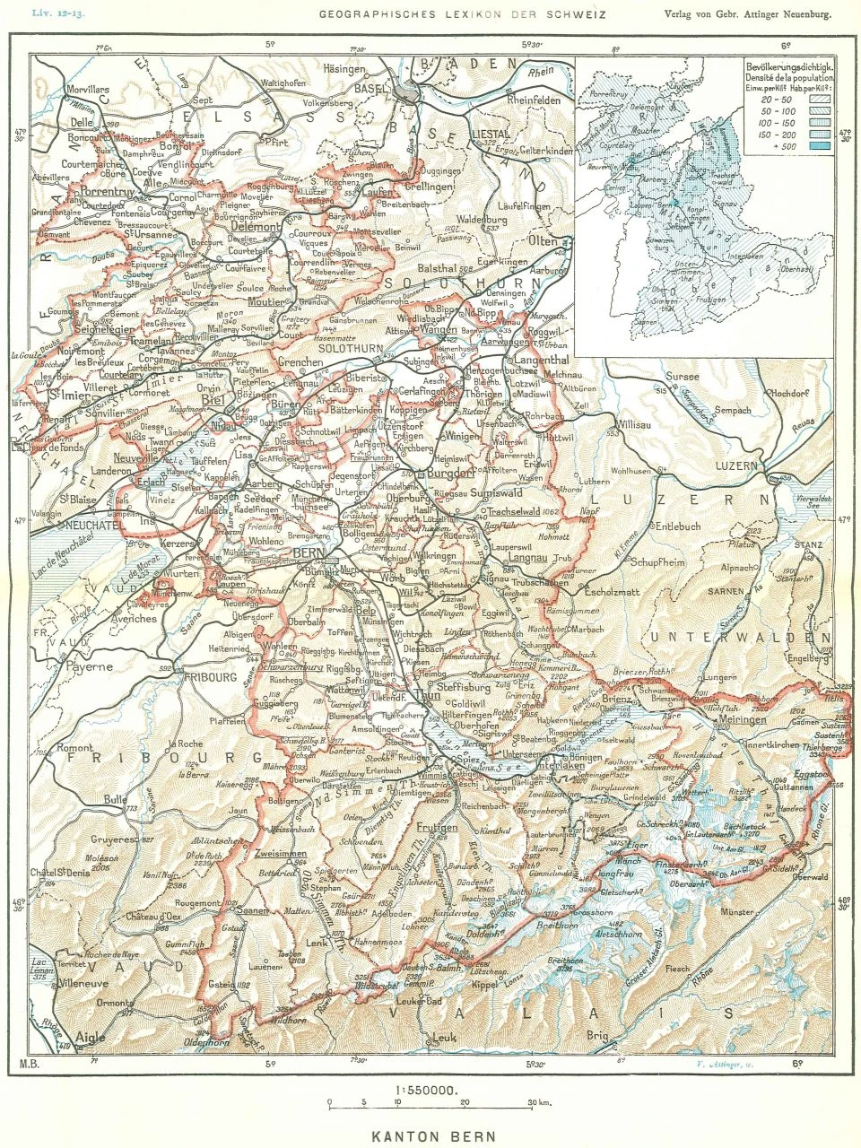 Attinger-Karte Bern | Bern Wiki | Fandom