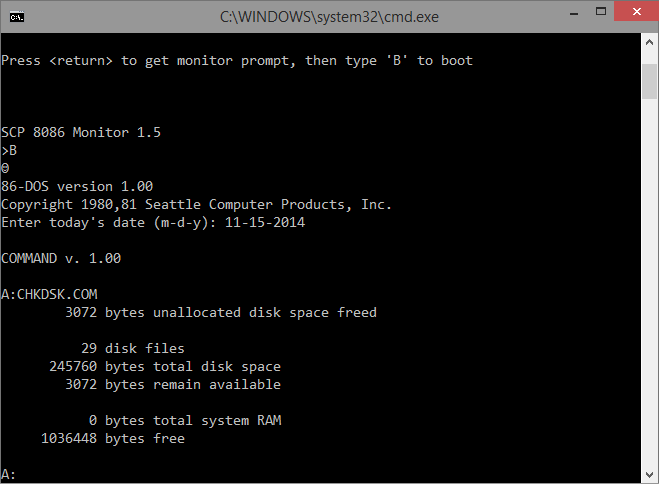 86-DOS:1.0/CHKDSK.COM | Beta Changes Wiki | Fandom