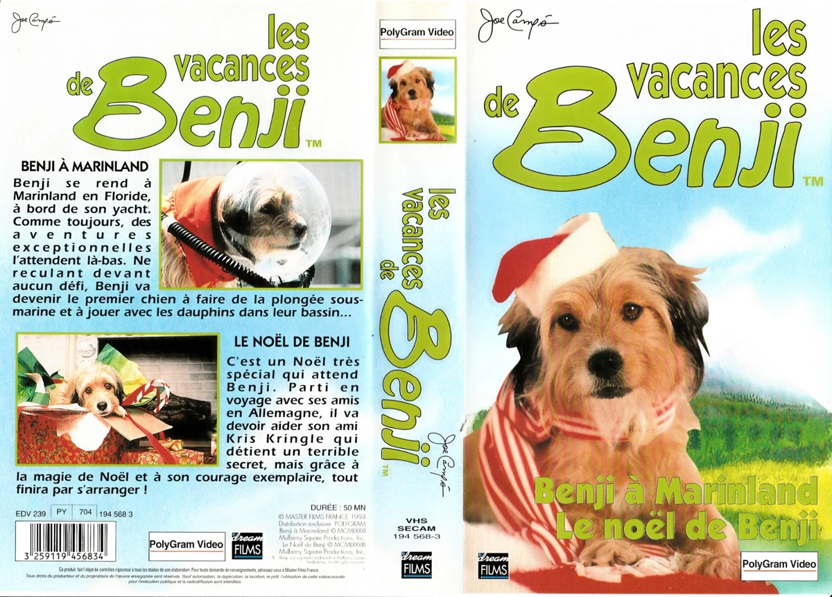 Dream Films (France) - Les vacences de Benji (1994) (Vente) | Wiki VHS ...