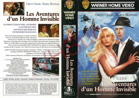 Warner Home Video (Belgique) - Les aventures d'un homme invisible (1993) (Location) | Wiki VHS ...