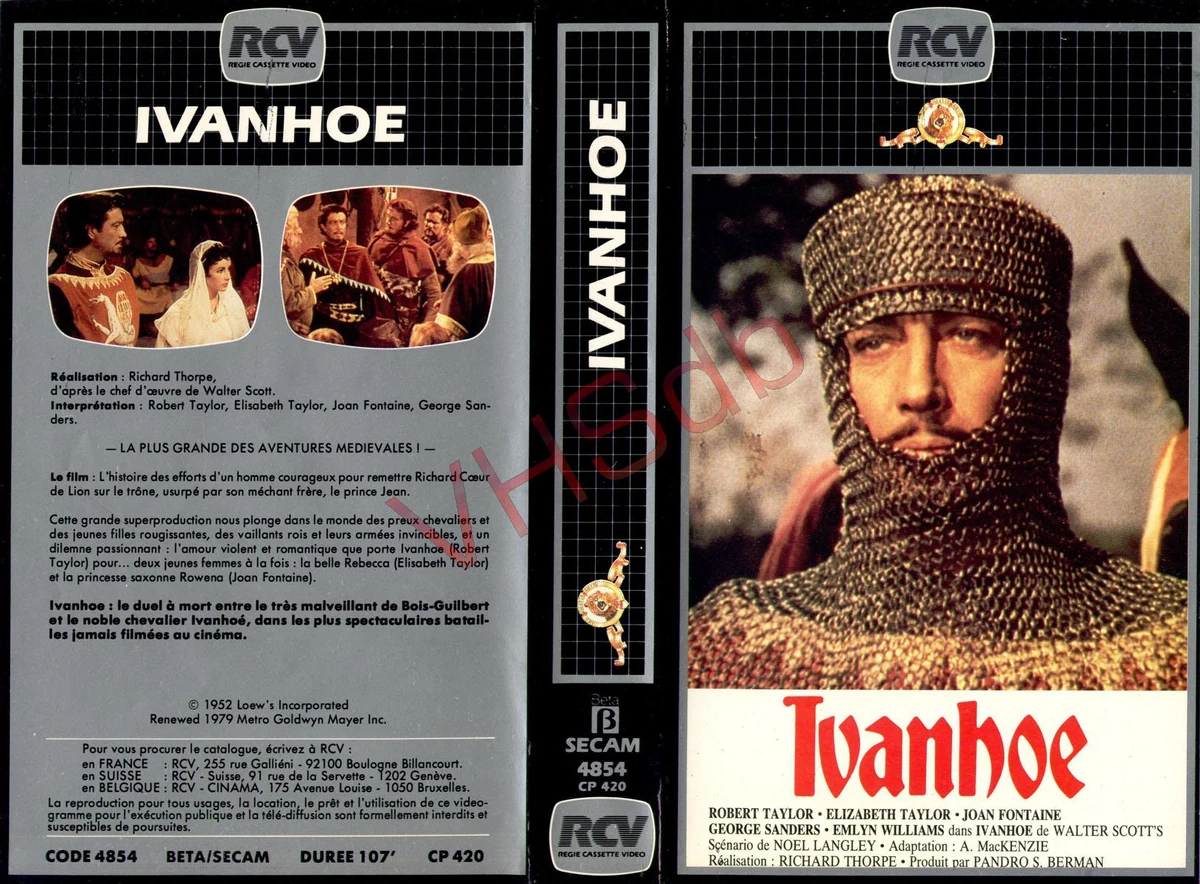 Régie Cassette Vidéo (France) - Ivanhoé (1983) (Location) | Wiki VHS | Fandom