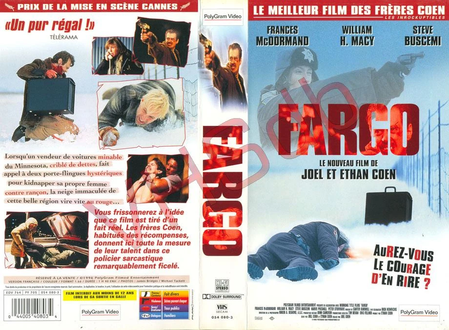 Polygram Video (France) - Fargo (1997) (Vente) | Wiki VHS | Fandom