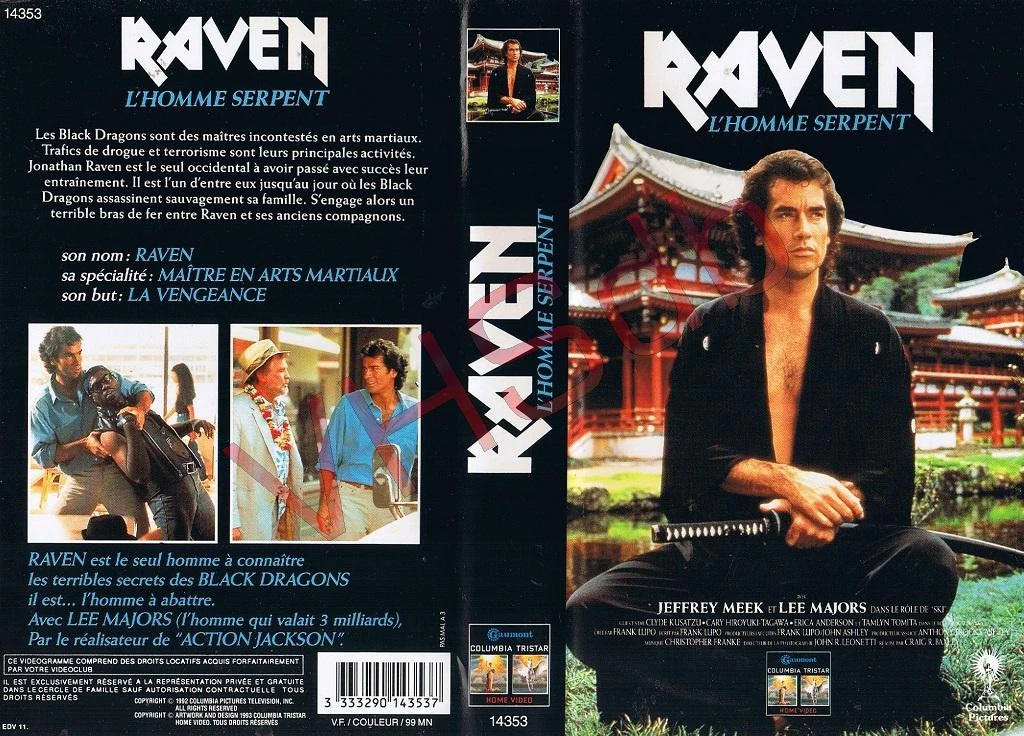 GCTHV (France) - Raven - L'homme serpent (1993) (Location) | Wiki VHS ...