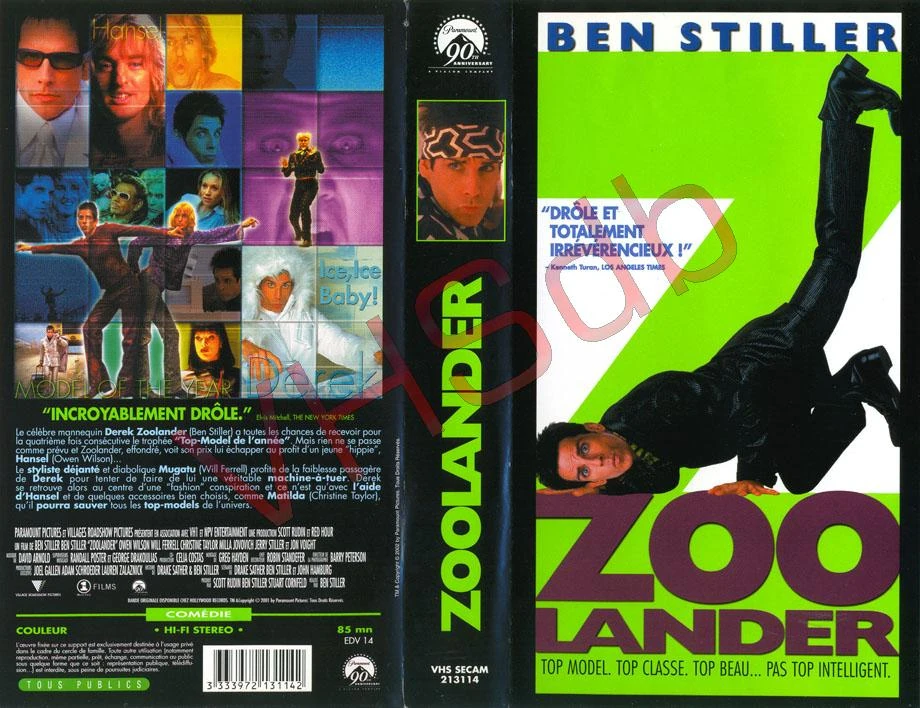 Paramount (France) - Zoolander (2002) (Vente) | Wiki VHS | Fandom