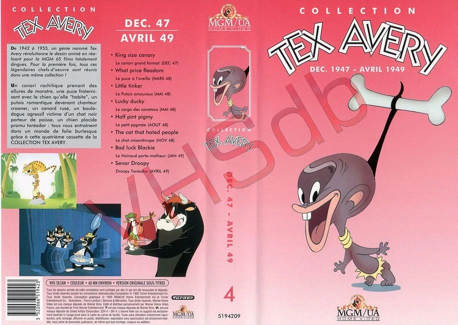 MGM/UA Home Video (France) - Collection Tex Avery vol. 4 : décembre ...