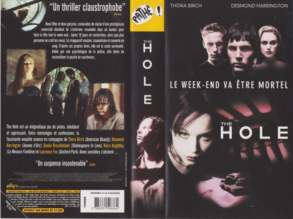 Pathé Vidéo (France) - The Hole (2002) (Vente) | Wiki VHS | Fandom