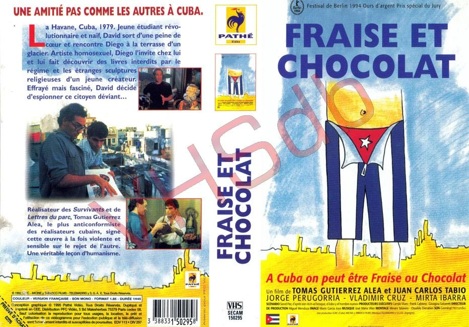 Pathé Vidéo (France) - Fraise et chocolat (1995) (Location) | Wiki VHS ...