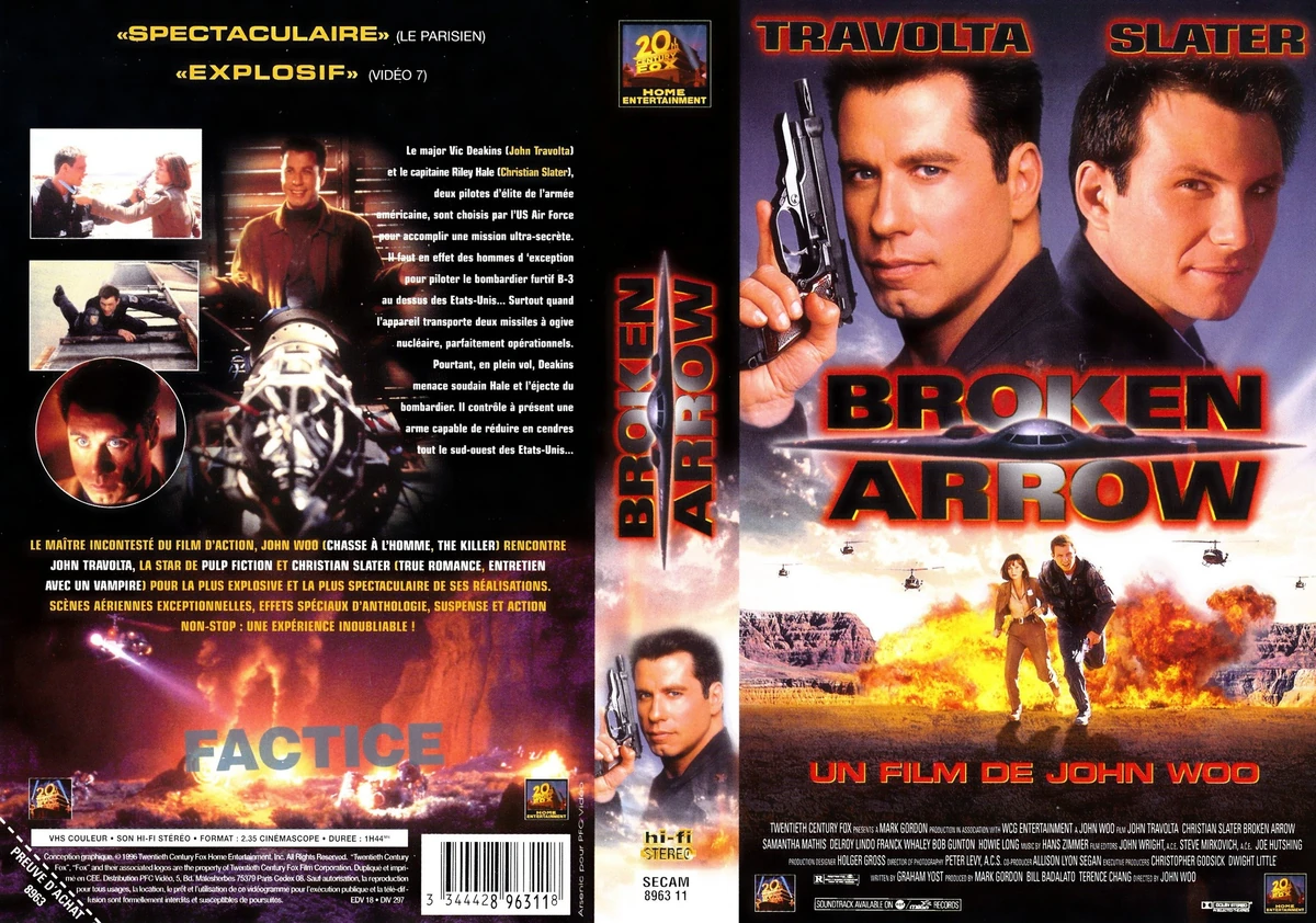 20th Century Fox (France) - Broken Arrow (1996) (Location) | Wiki VHS | Fandom