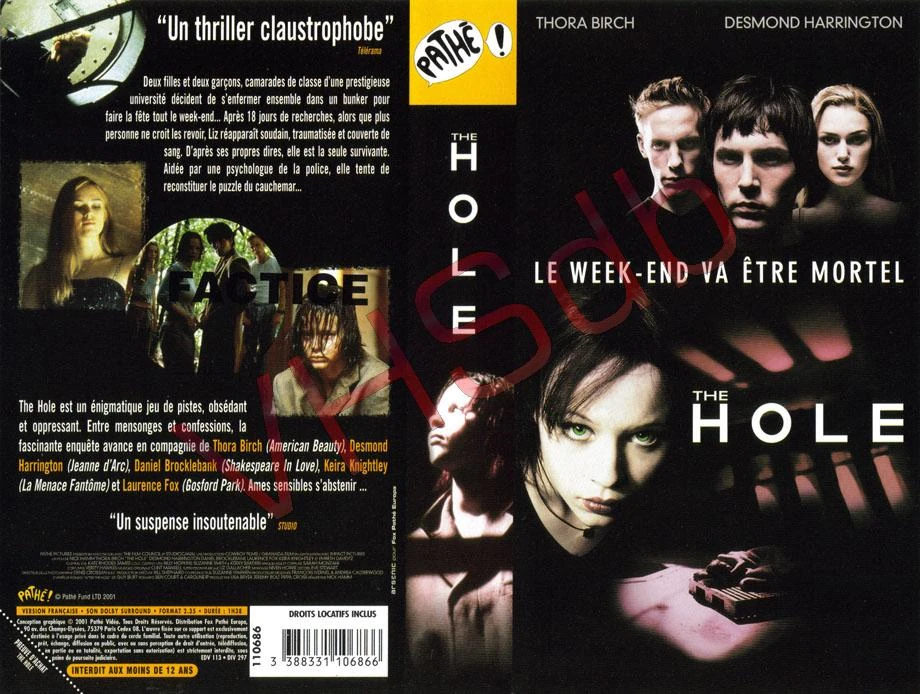 Pathé Vidéo (France) - The Hole (2001) (Location) | Wiki VHS | Fandom