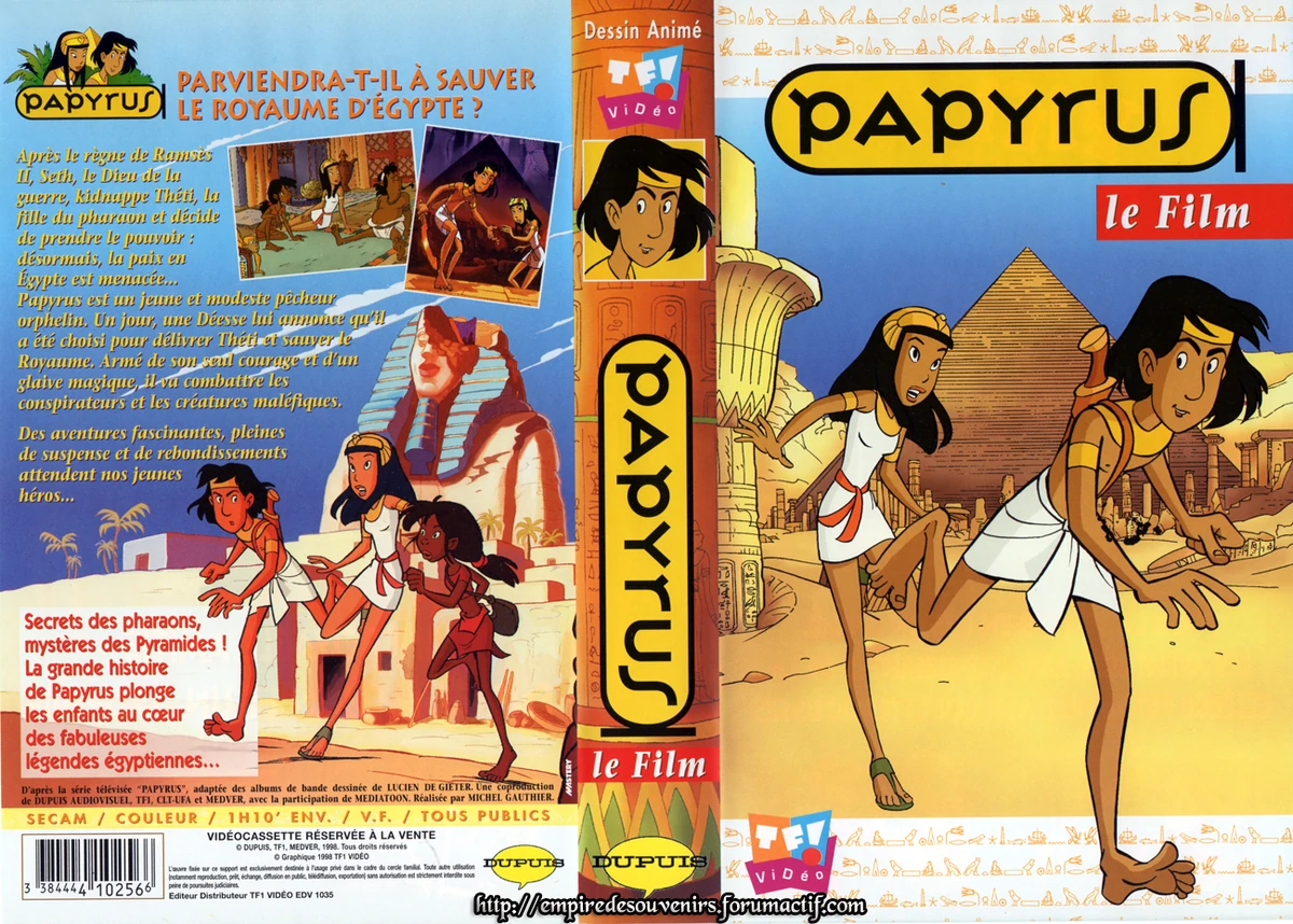 TF! Vidéo (France) - Papyrus, le film (1998) (Vente) | Wiki VHS | Fandom