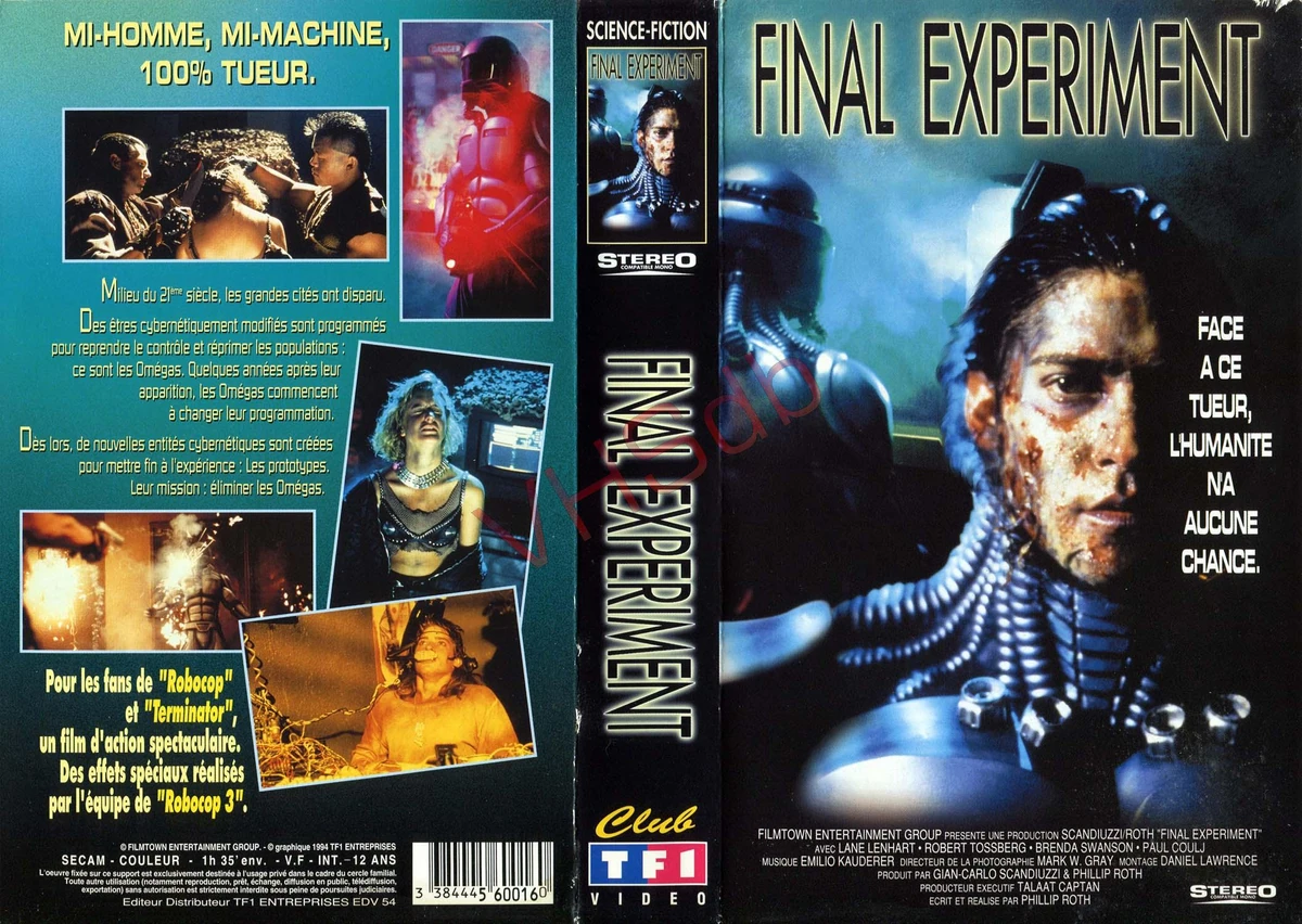 Club TF1 Vidéo (France) - Final Experiment (1994) (Location) | Wiki VHS | Fandom
