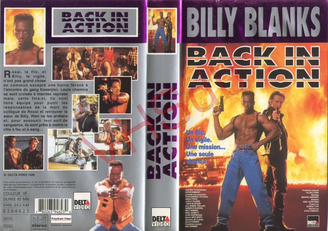 Delta Vidéo (France) - Back in Action (1995) (Vente) | Wiki VHS | Fandom