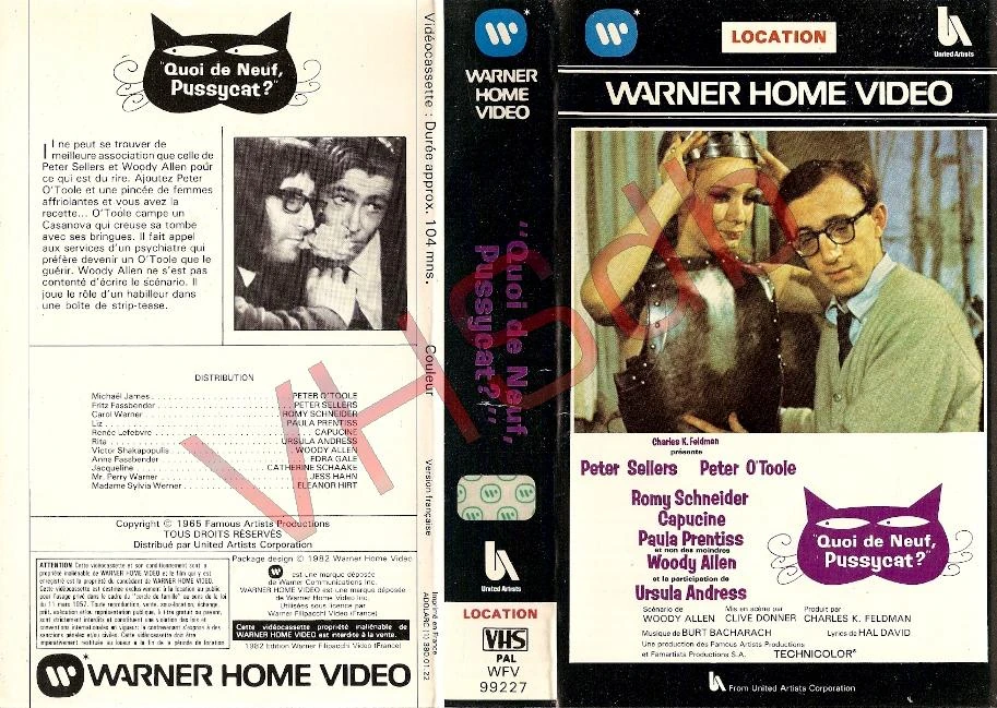 Warner Home Video (France) - Quoi de neuf, Pussycat ? (1982) (Location ...