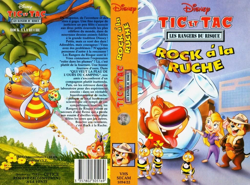 WDHV (France) - Tic et Tac, les rangers du risque - Rock à la ruche (1991) (Vente) | Wiki VHS ...