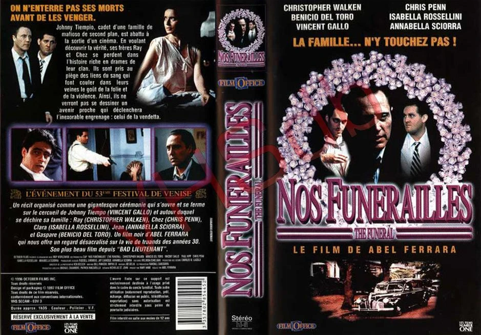 Film Office (France) - Nos funérailles (1997) (Vente) | Wiki VHS | Fandom