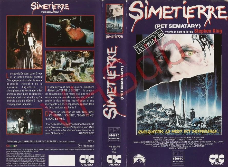 CIC Video (France) - Simetierre (1990) (Location) | Wiki VHS | Fandom