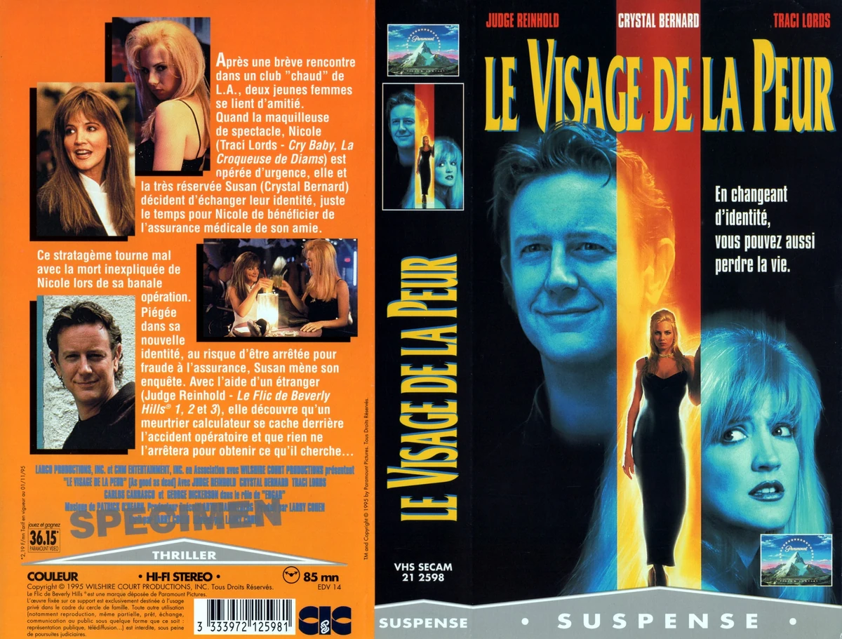 CIC/Paramount (France) - Le visage de la peur (1996) (Location) | Wiki ...