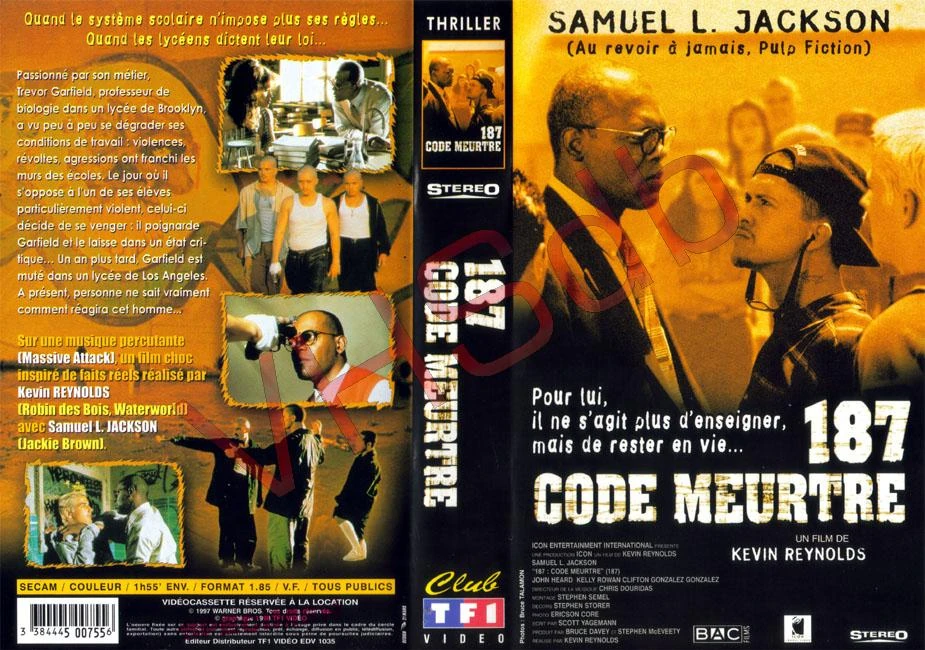 Club TF1 Vidéo (France) - 187 code meurtre (1998) (Location) | Wiki VHS ...