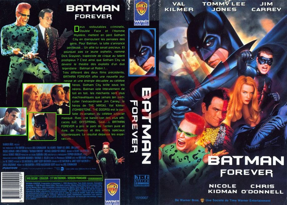 Warner Home Video (France) - Batman Forever (1996) (Vente) | Wiki VHS ...