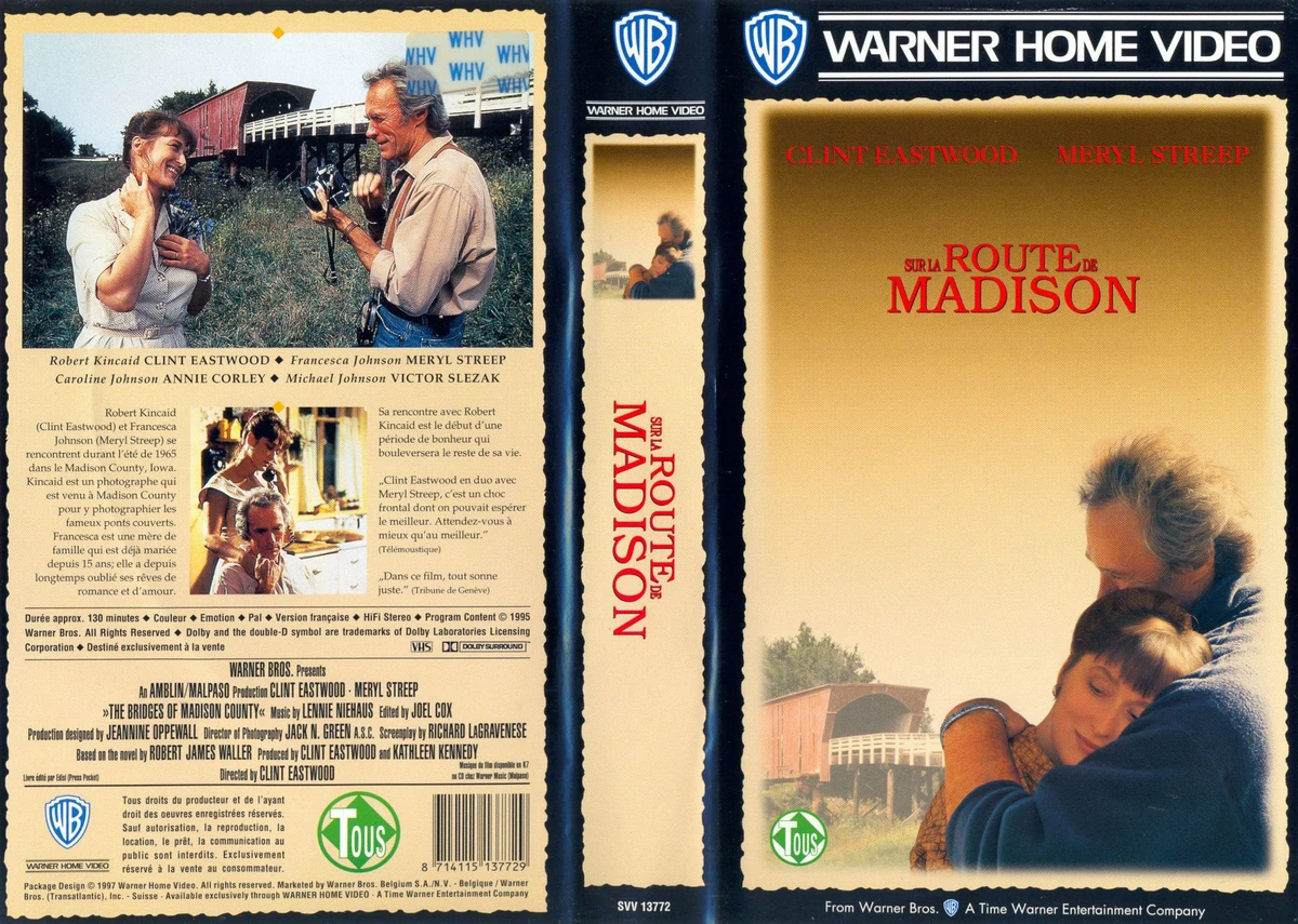 Warner Home Video (Belgique) - Sur la route de Madison (1997) (Vente ...