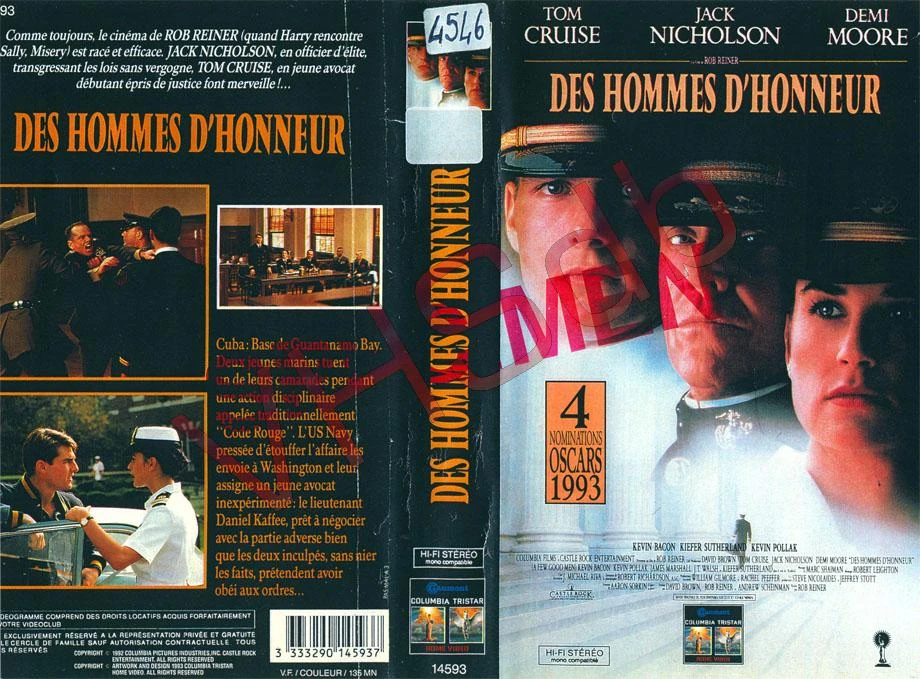GCTHV (France) - Des hommes d'honneur (1993) (Location) | Wiki VHS | Fandom