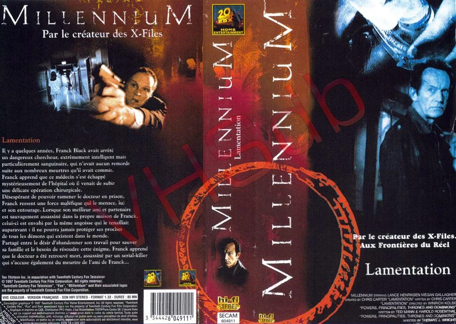 20th Century Fox (France) - Millennium - Lamentation (1997) (Location) | Wiki VHS | Fandom