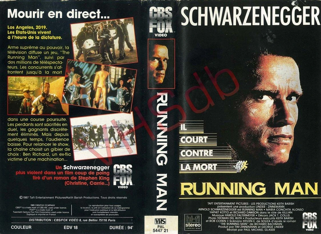 CBS/Fox Video (France) - Running Man (1989) (Location) | Wiki VHS | Fandom