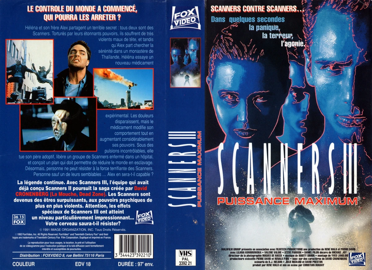 Fox Video (France) - Scanners III : Puissance maximum (1992) (Location ...