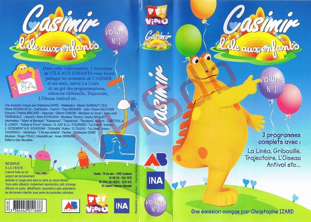 TF! Vidéo (France) - Casimir l'ile aux enfants Vol.1 (2002) (Vente ...