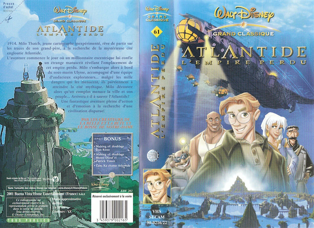 WDHE (France) - Atlantide l'empire perdu (2002) (Vente) | Wiki VHS | Fandom