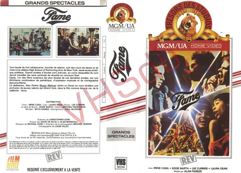 MGM/UA Home Video (France) - Fame (1986) (Vente) | Wiki VHS | Fandom