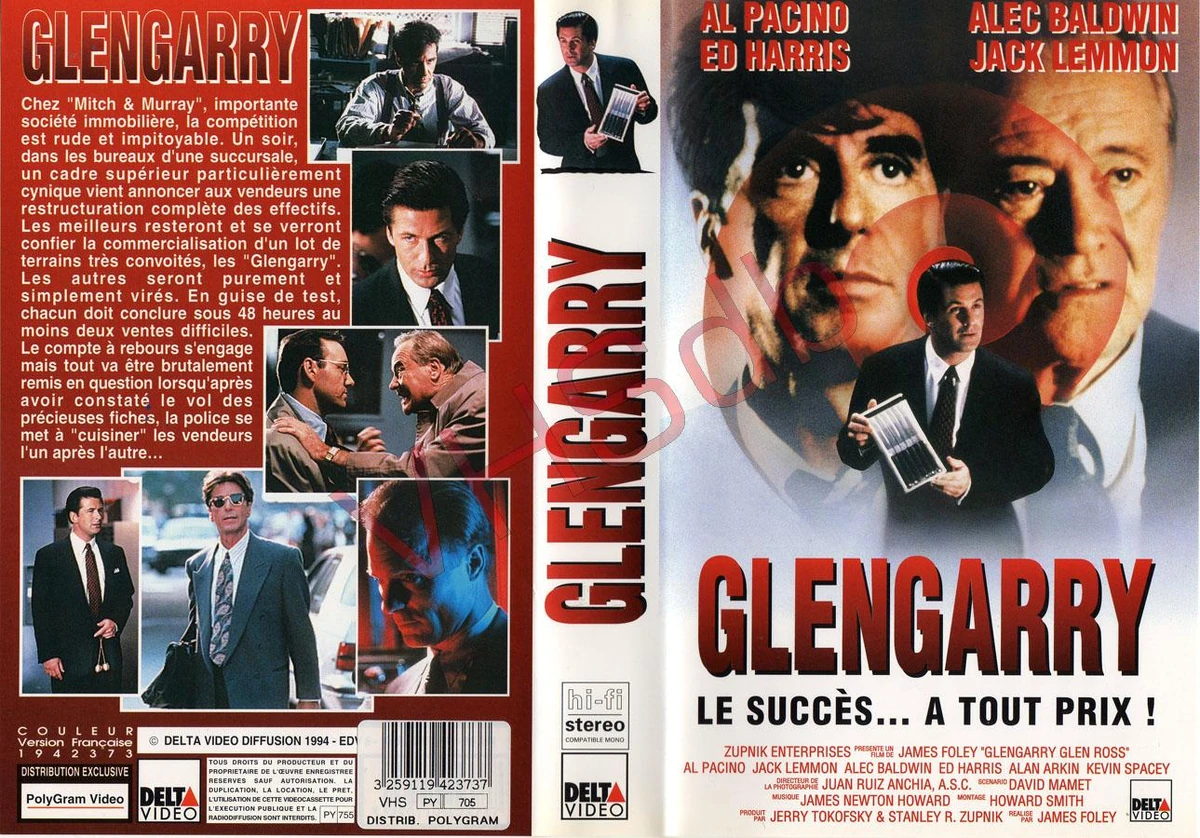 Delta Vidéo (France) - Glengarry (1994) (Vente) | Wiki VHS | Fandom