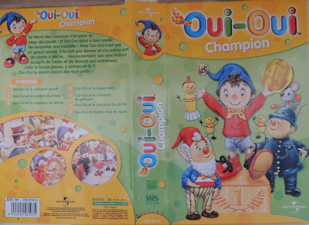 Universal (France) - Oui-Oui champion (2003) (Vente) | Wiki VHS | Fandom