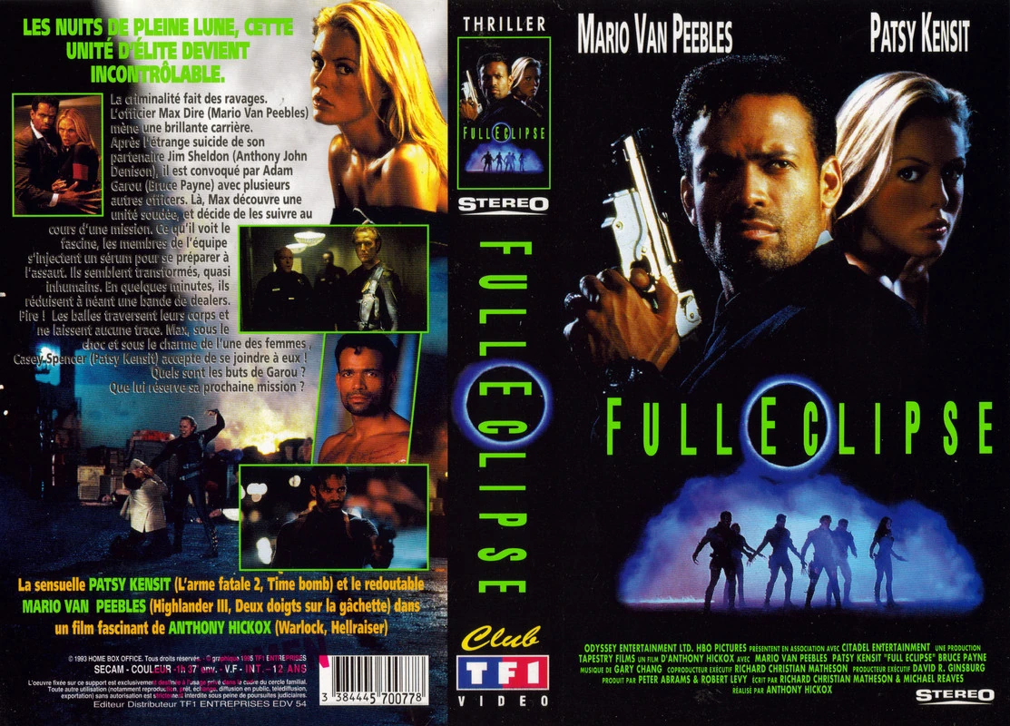 Club TF1 Vidéo (France) - Full Eclipse (1995) (Location) | Wiki VHS ...