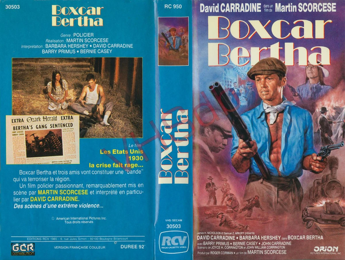 Régie Cassette Vidéo (France) - Boxcar Bertha (1987) (Location) | Wiki ...