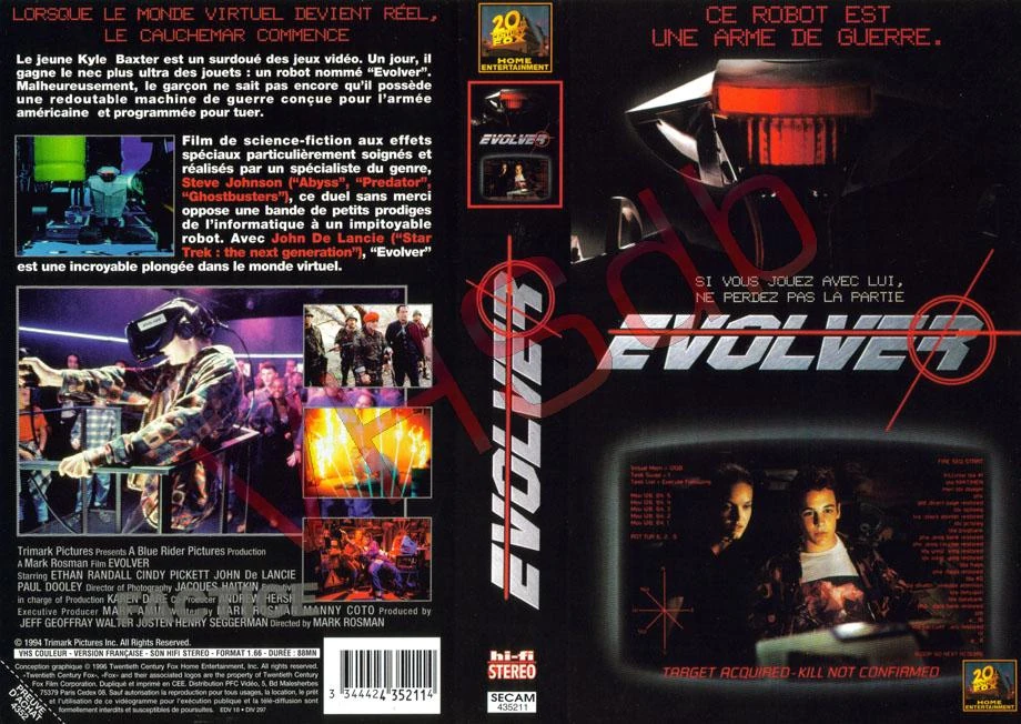 20th Century Fox (France) - Evolver (1996) (Location) | Wiki VHS | Fandom
