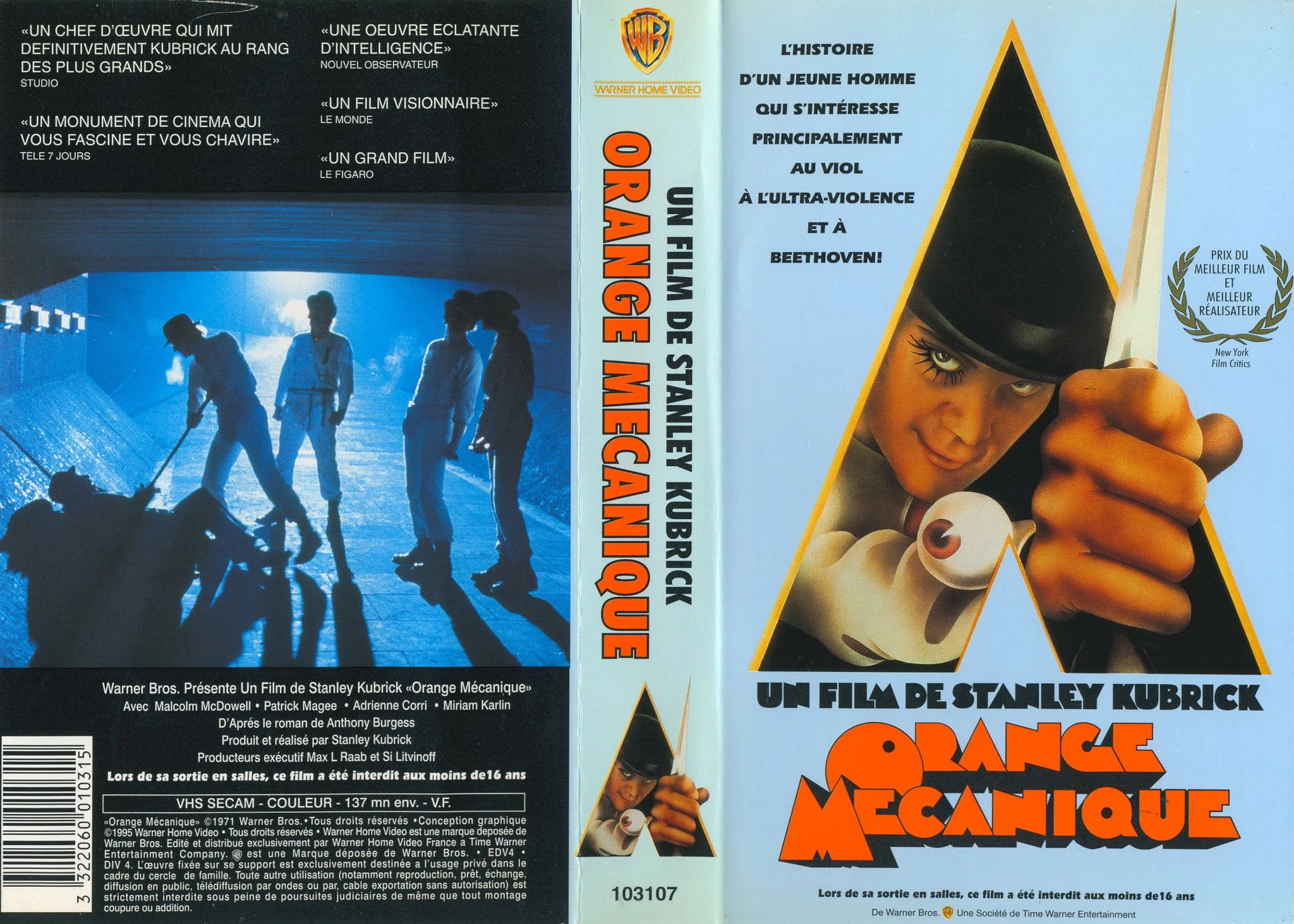 Warner Home Video (France) - Orange mécanique (1995) (Vente) | Wiki VHS ...