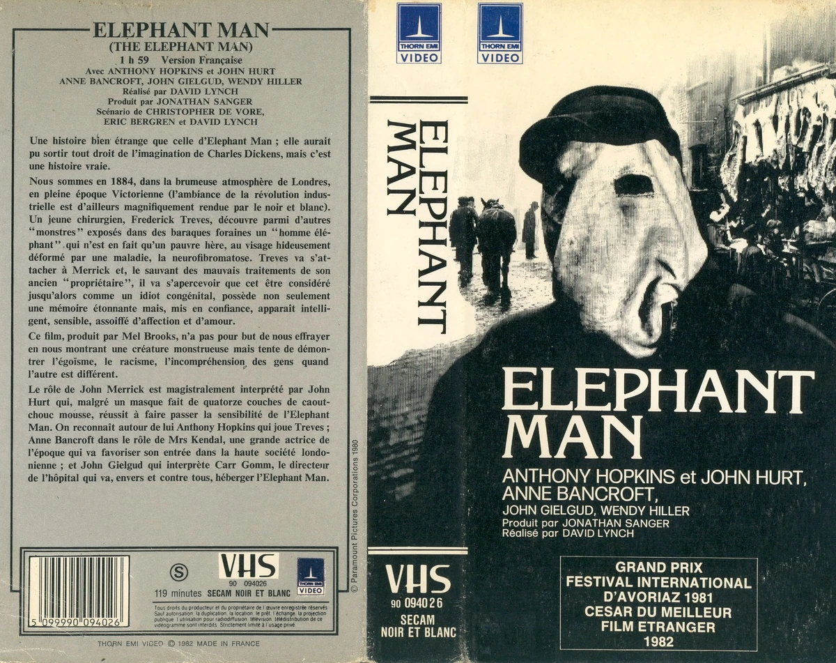 Thorn Emi Video (France) - Elephant Man (1982) (Location) | Wiki VHS ...