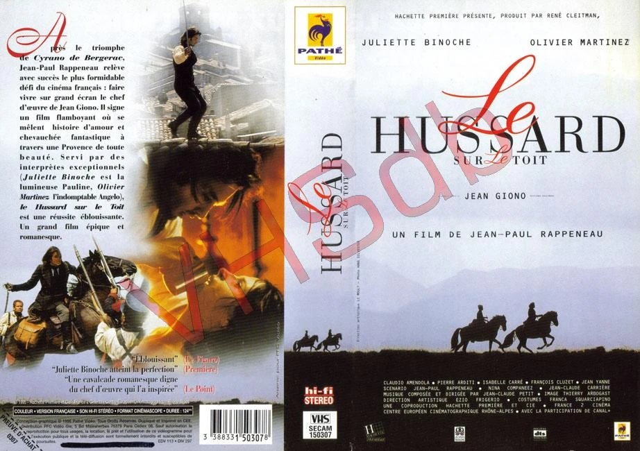 Pathé Vidéo (France) - Le Hussard sur le toit (1996) (Vente) | Wiki VHS ...
