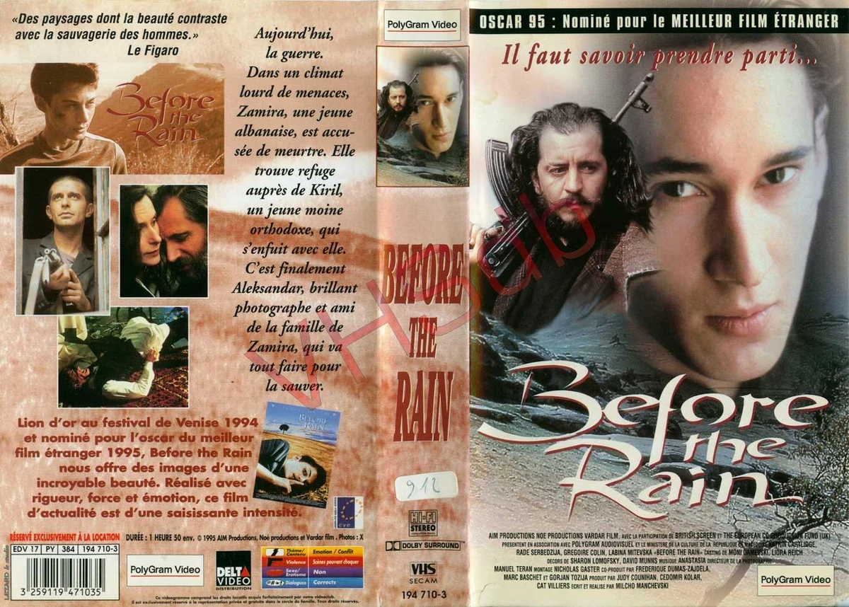 Polygram Video (France) - Before the Rain (1995) (Location) | Wiki VHS | Fandom