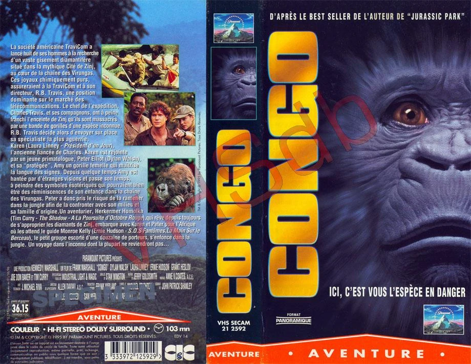 CIC/Paramount (France) - Congo (1996) (Vente) | Wiki VHS | Fandom