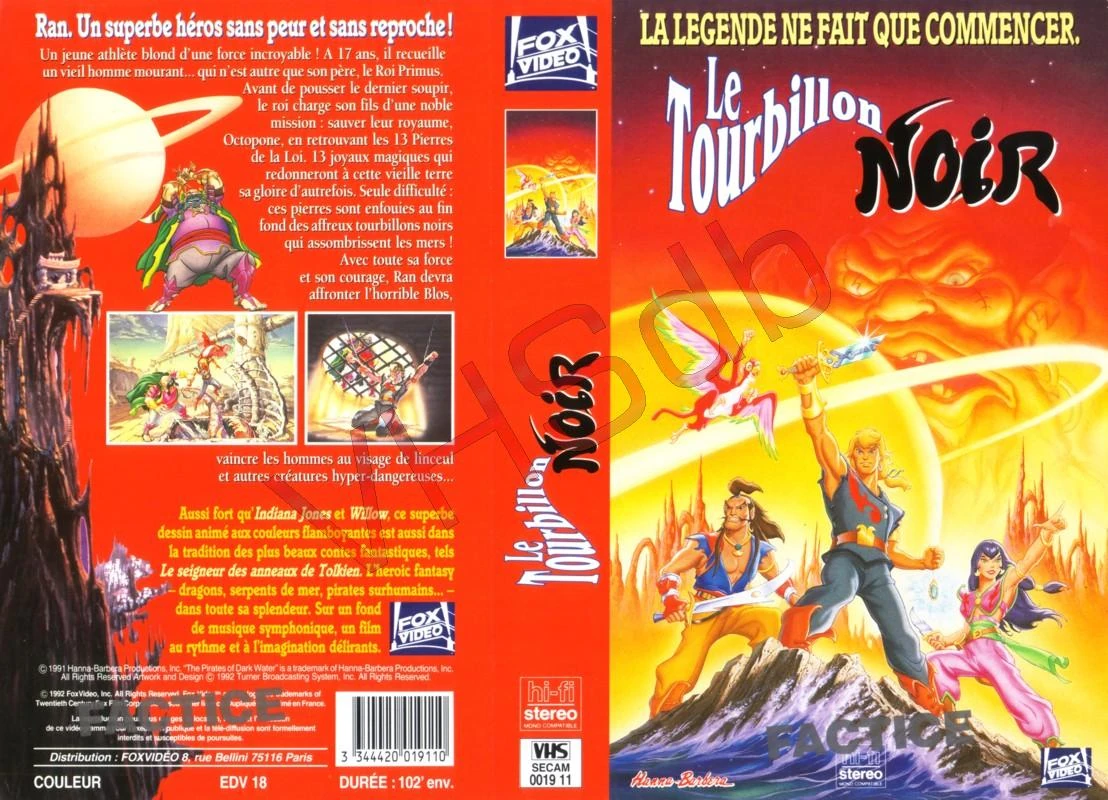Fox Video (France) - Le tourbillon noir (1992) (Location) | Wiki VHS | Fandom