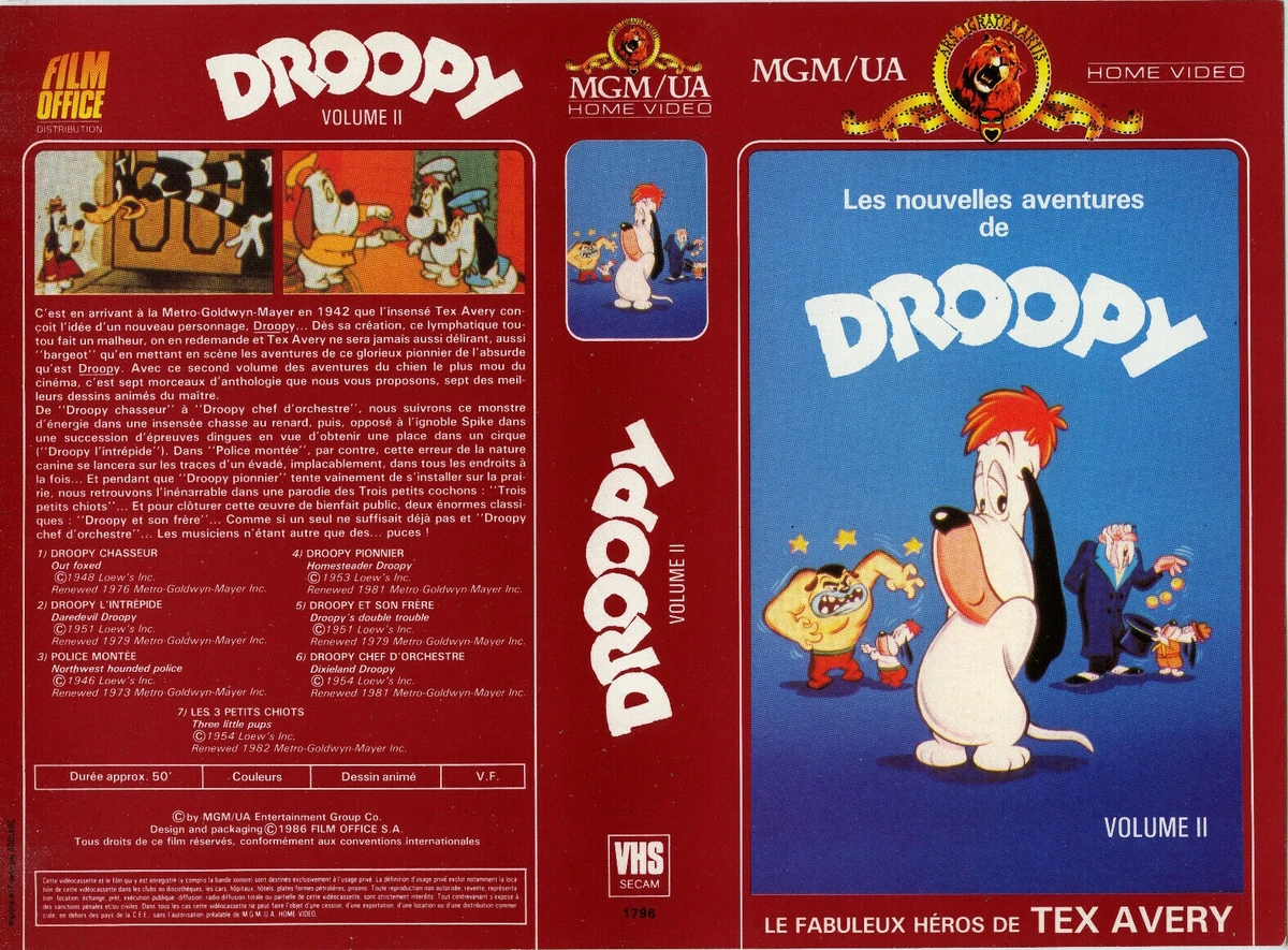 MGM/UA Home Video (France) - Les nouvelles aventures de Droopy (1986 ...