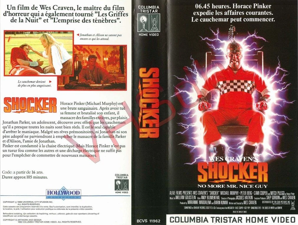 Columbia Tristar Home Video (Belgique) - Shocker (1992) (Vente) | Wiki ...