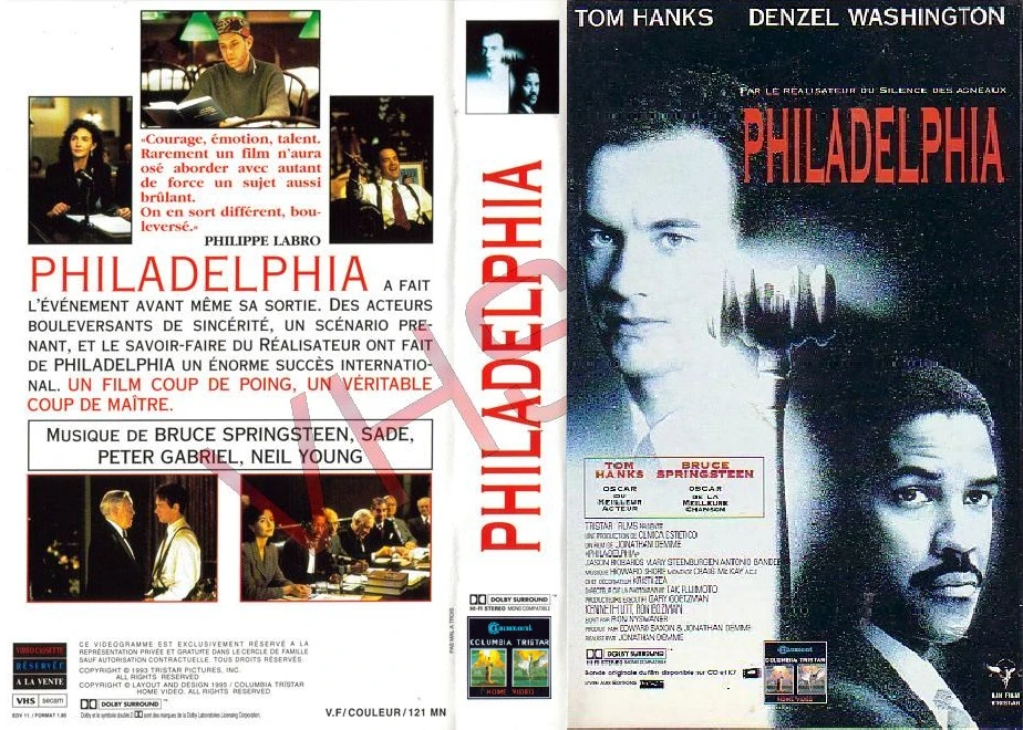 GCTHV (France) - Philadelphia (1995) (Vente) | Wiki VHS | Fandom